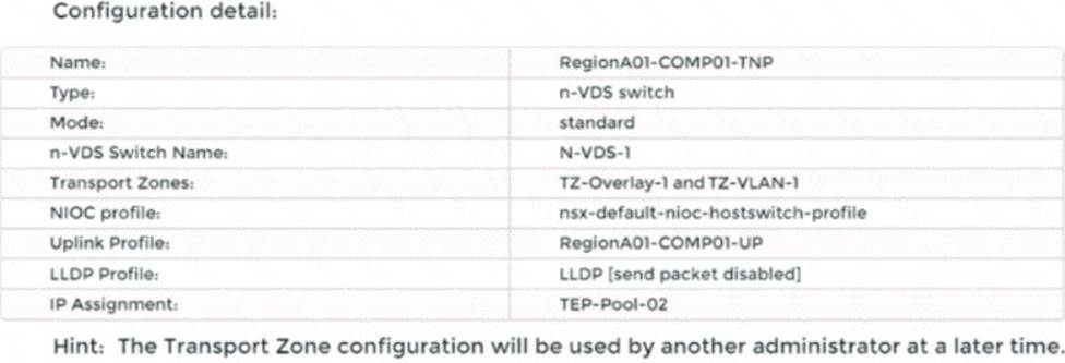 You are asked to prepare a VMware NSX-T Data Center ESXi compute ... You are asked to prepare a VMware NSX-T Data Center ESXi compute ...